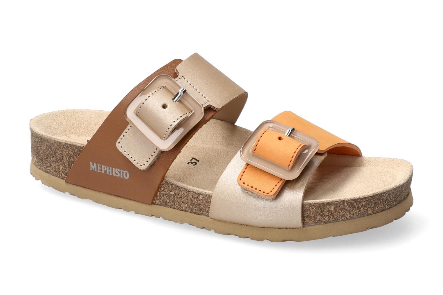 Mephisto-shop Mules Femme – modèle Madison Or - Chaussures confortables