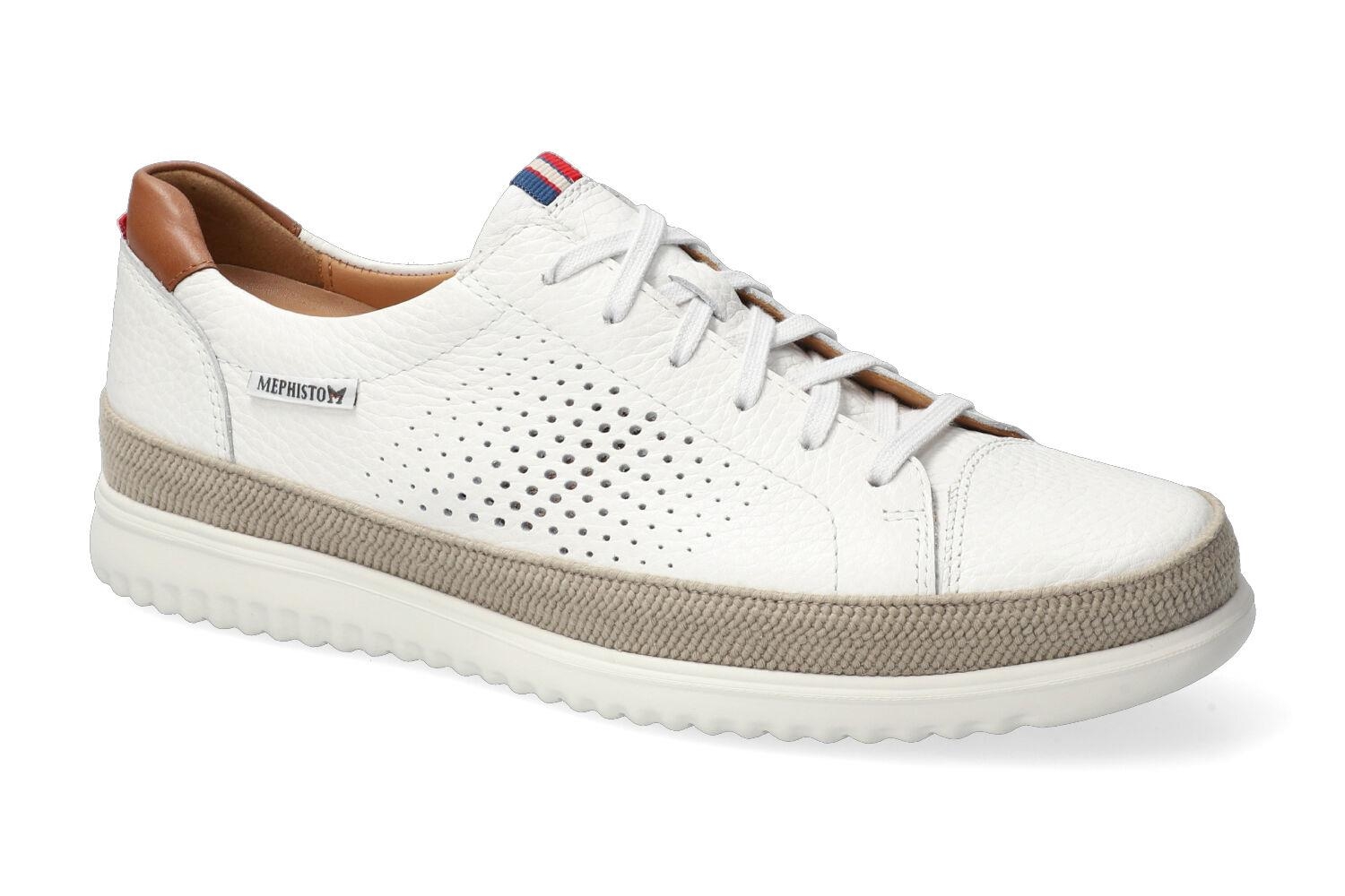 Mephisto-shop Lacets Homme – modèle Thomas perf Blanc - Chaussures ...