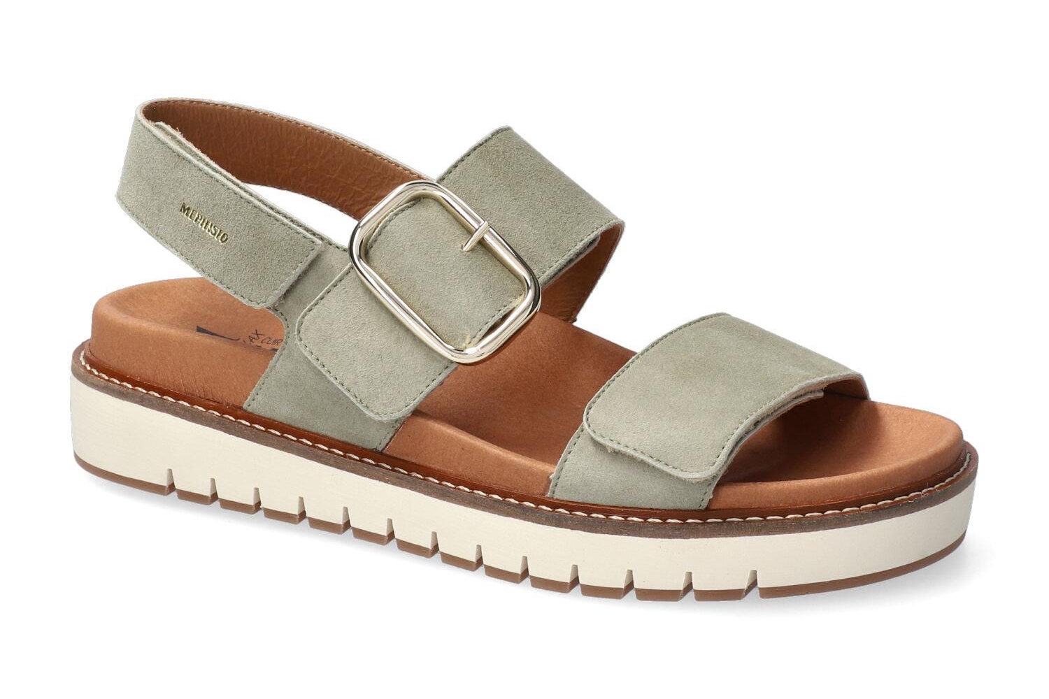Mephisto-shop Sandales Femme – modèle Belona Kaki - Chaussures confortables