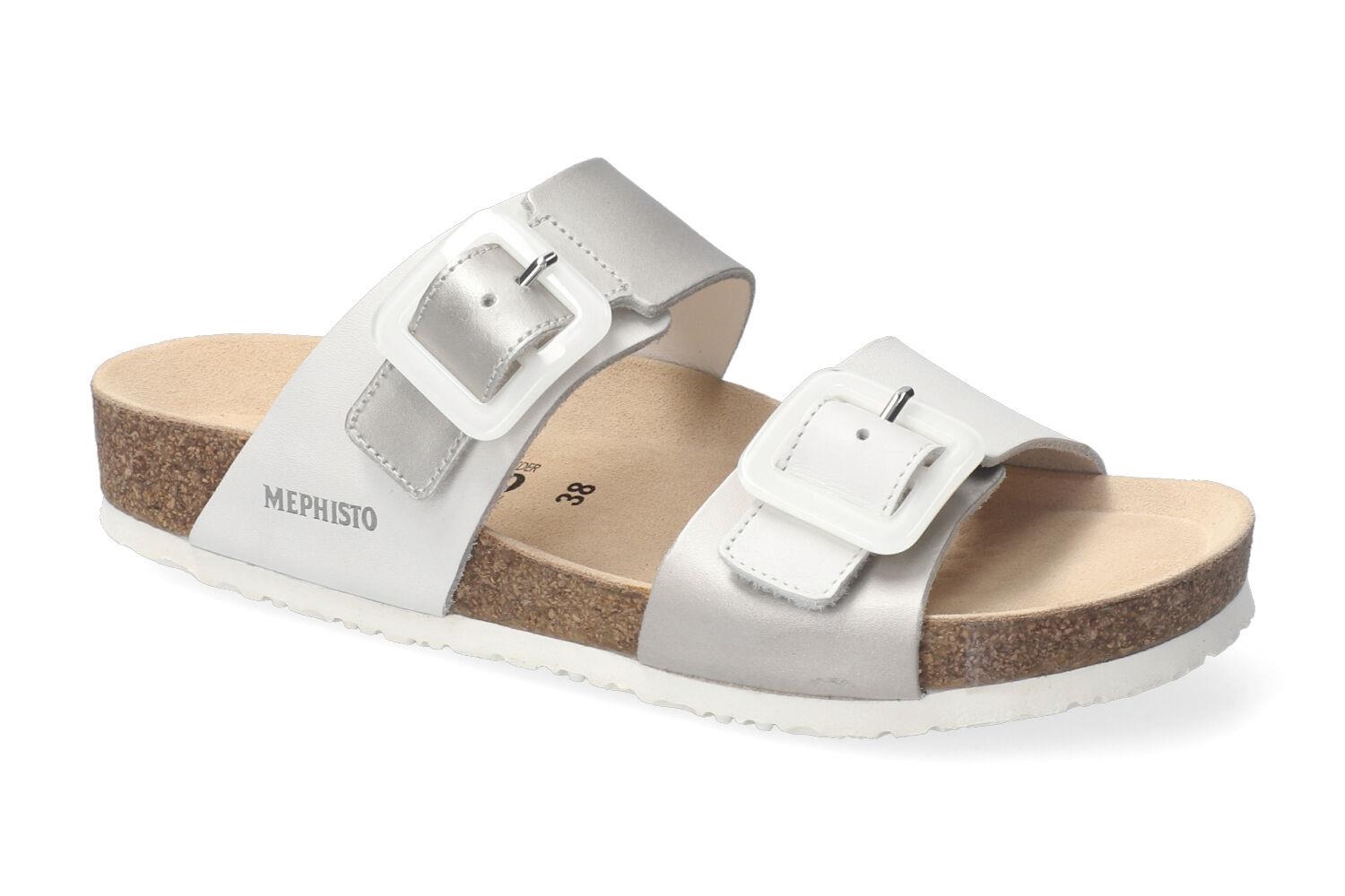 Mephisto-shop Mules Femme – modèle Madison Argent - Chaussures confortables