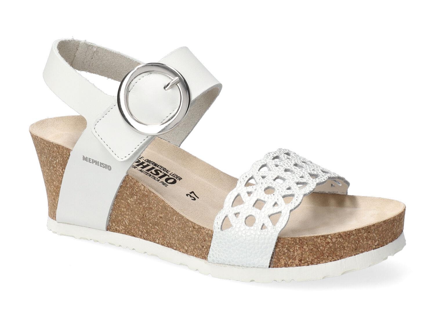 Mephisto-shop Sandales Femme – modèle Lee argent - Chaussures confortables