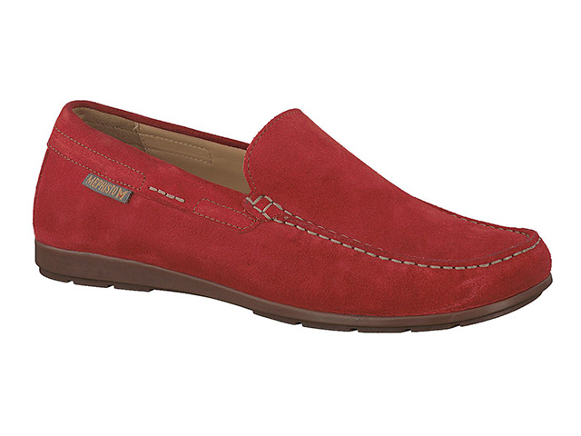 Mephisto-Shop mocassins homme - modèle ALGORAS Nubuck Rouge ...