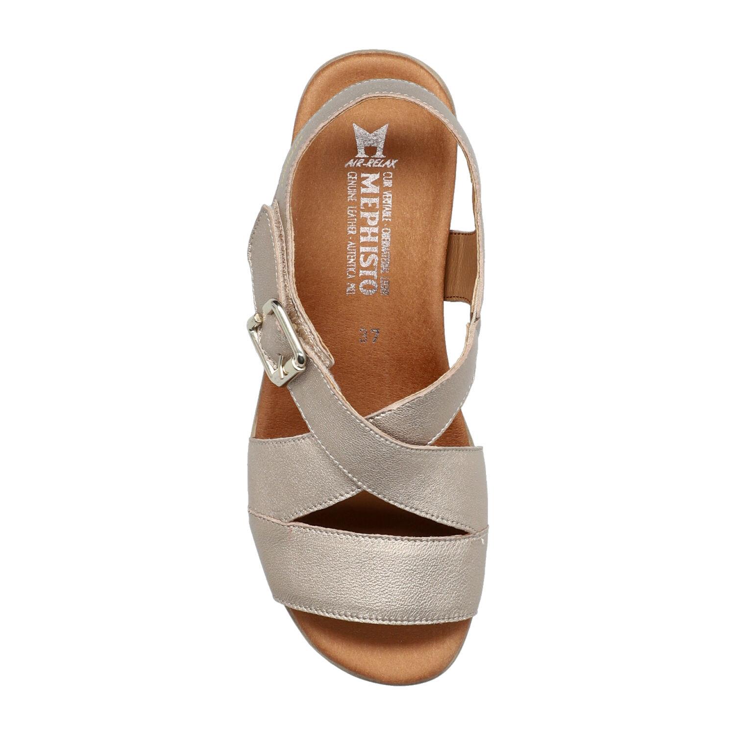 Mephisto-shop Sandales Femme – modèle Claudine Or - Chaussures confortables