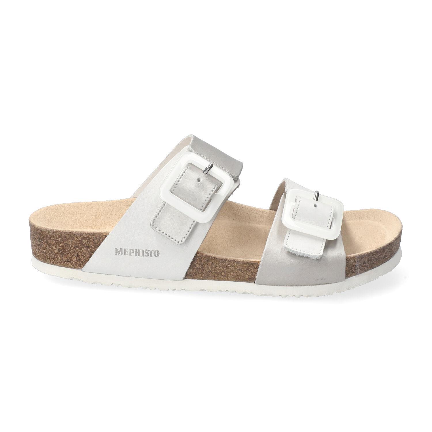 Mephisto-shop Mules Femme – modèle Madison Argent - Chaussures confortables