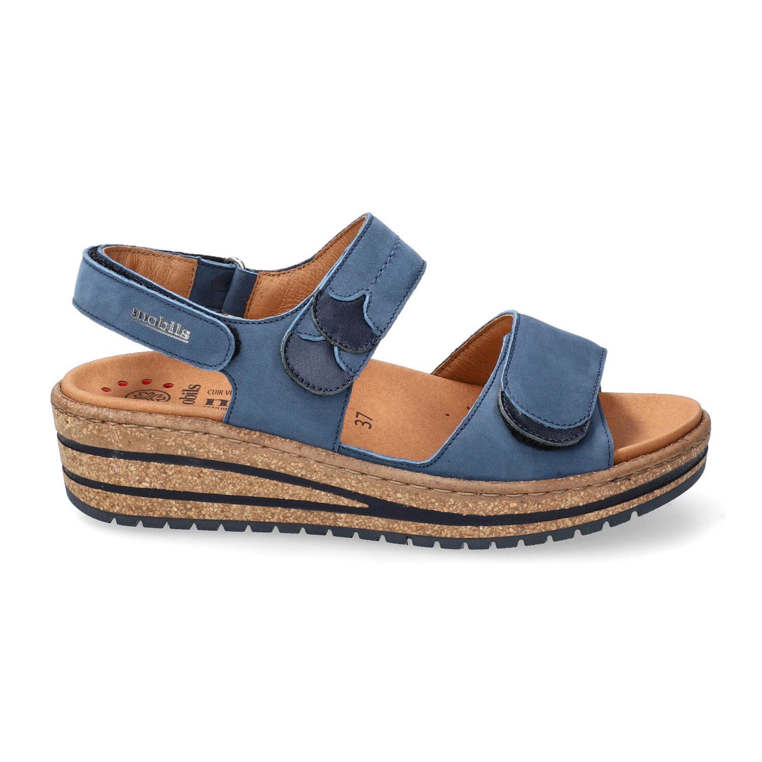 Mobils Ergonomic Mephisto Sandales Femme – modèle Riley Bleu jean ...